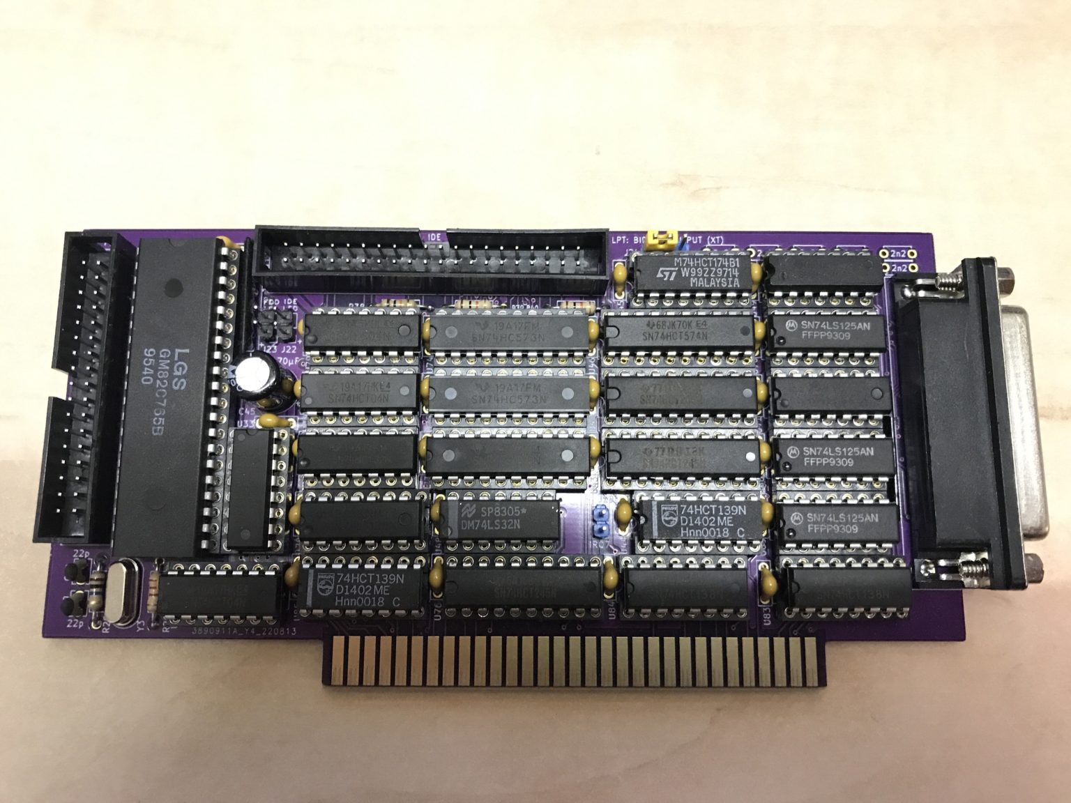 8 bit IDE, Floppy and LPT adapter card